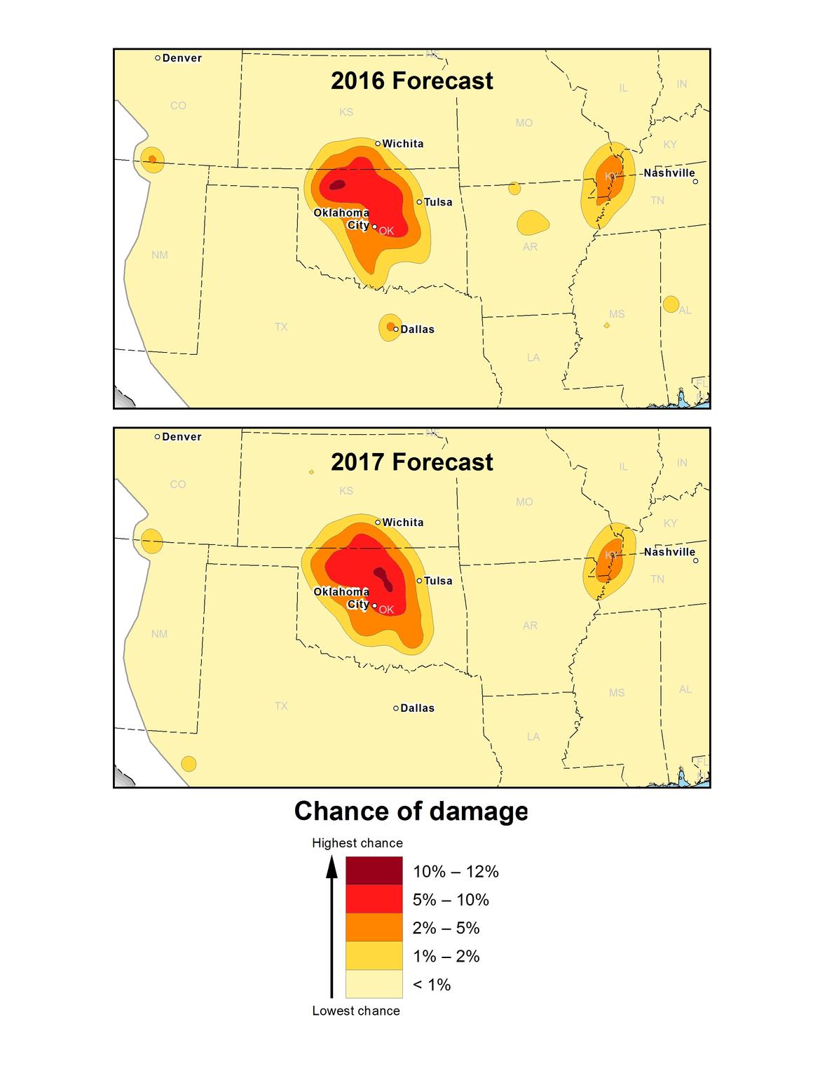 USGS Issues Potential Earthquake Hazards Map Forecast for 2017 ...