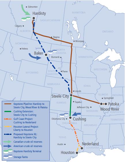 Cushing is a target of many of the longest pipelines in the US ...